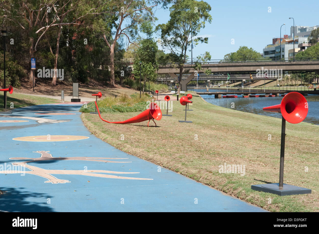Installation art beside the Parramatta river Stock Photo - Alamy