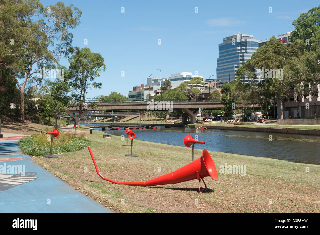 Installation art beside the Parramatta river Stock Photo - Alamy