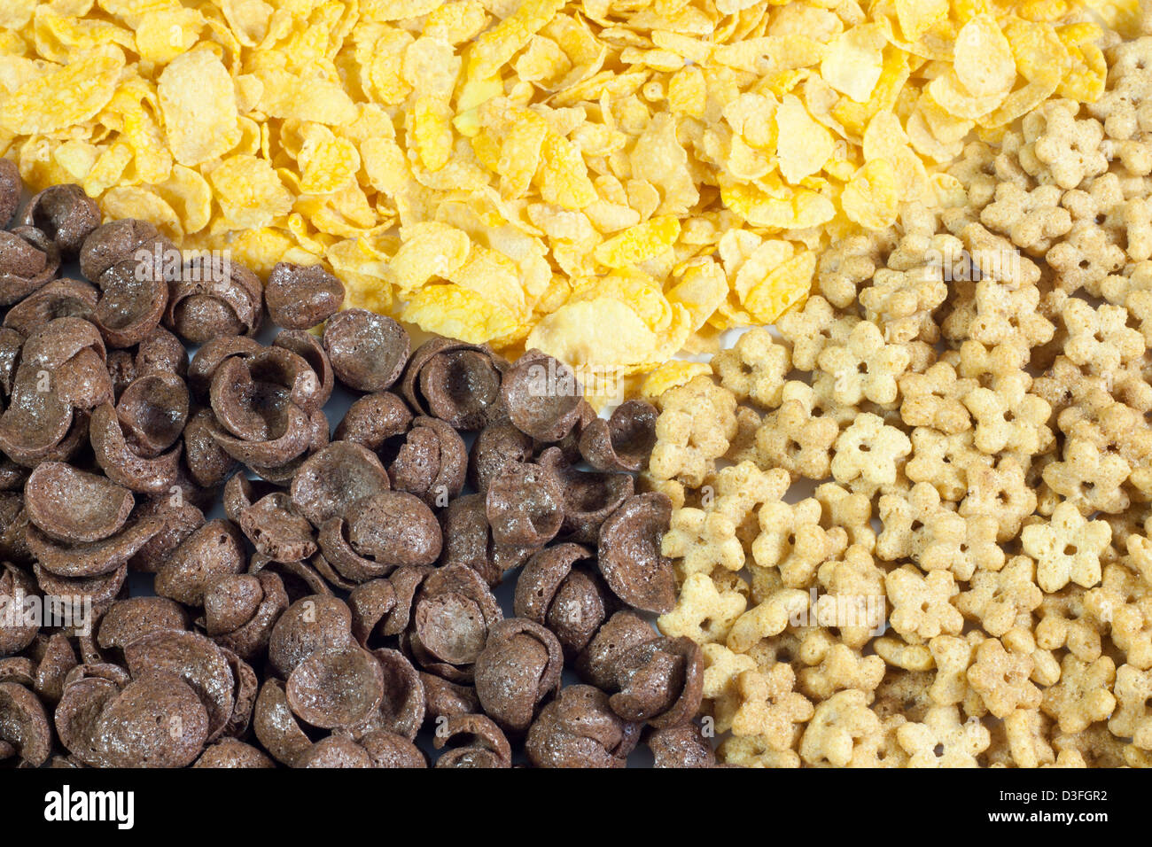 Corn flakes background texture closeup Stock Photo - Alamy