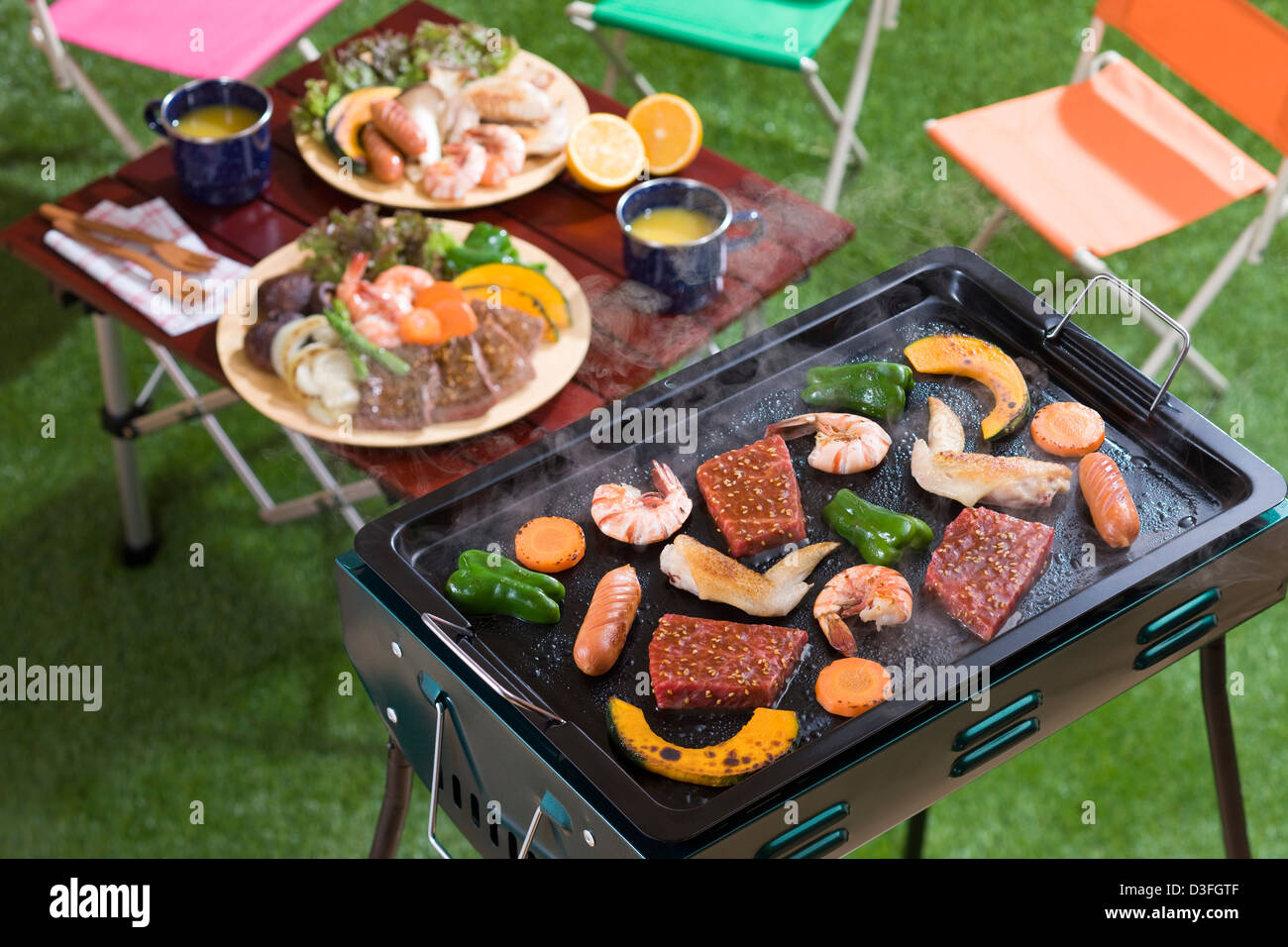 Artificial grass barbecue hi-res stock photography and images - Alamy