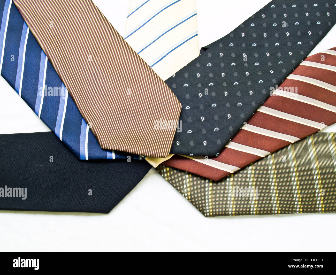 Colorful ties isolated on white background Stock Photo - Alamy
