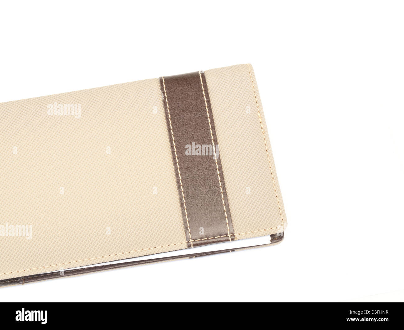 Light brown notebook cover isolated on white background Stock Photo - Alamy