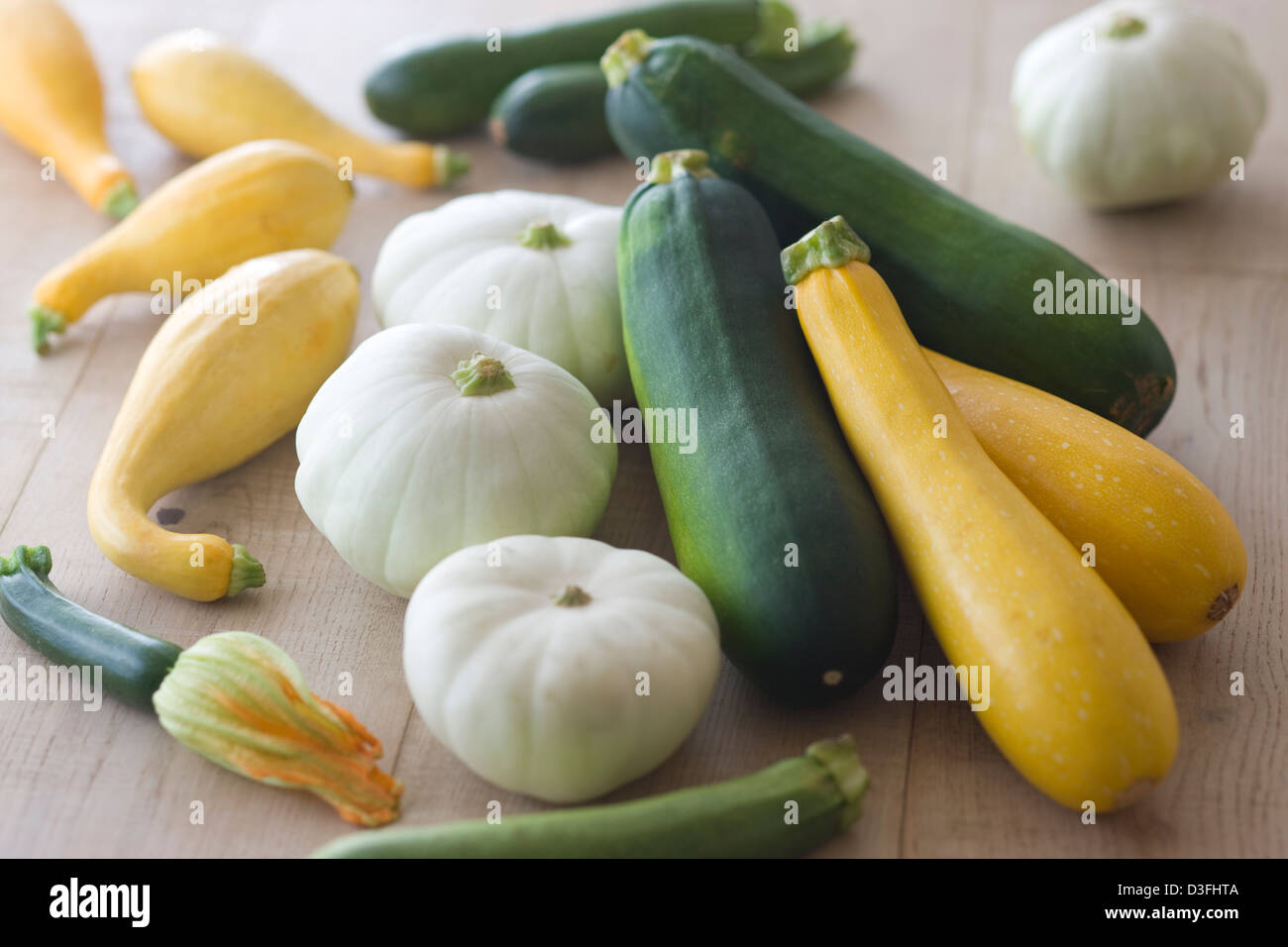 Assorted Multicolored Zucchini Stock Photo - Alamy