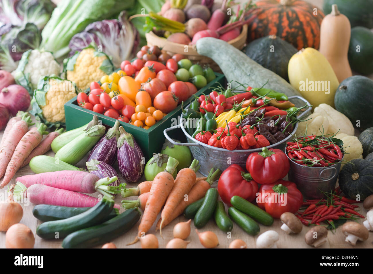 Assorted Multicolored Vegetable Stock Photo - Alamy