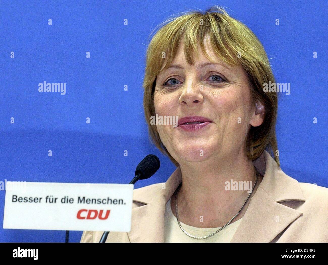 (dpa) - Angela Merkel, chairwoman of the German Christian Democratic ...