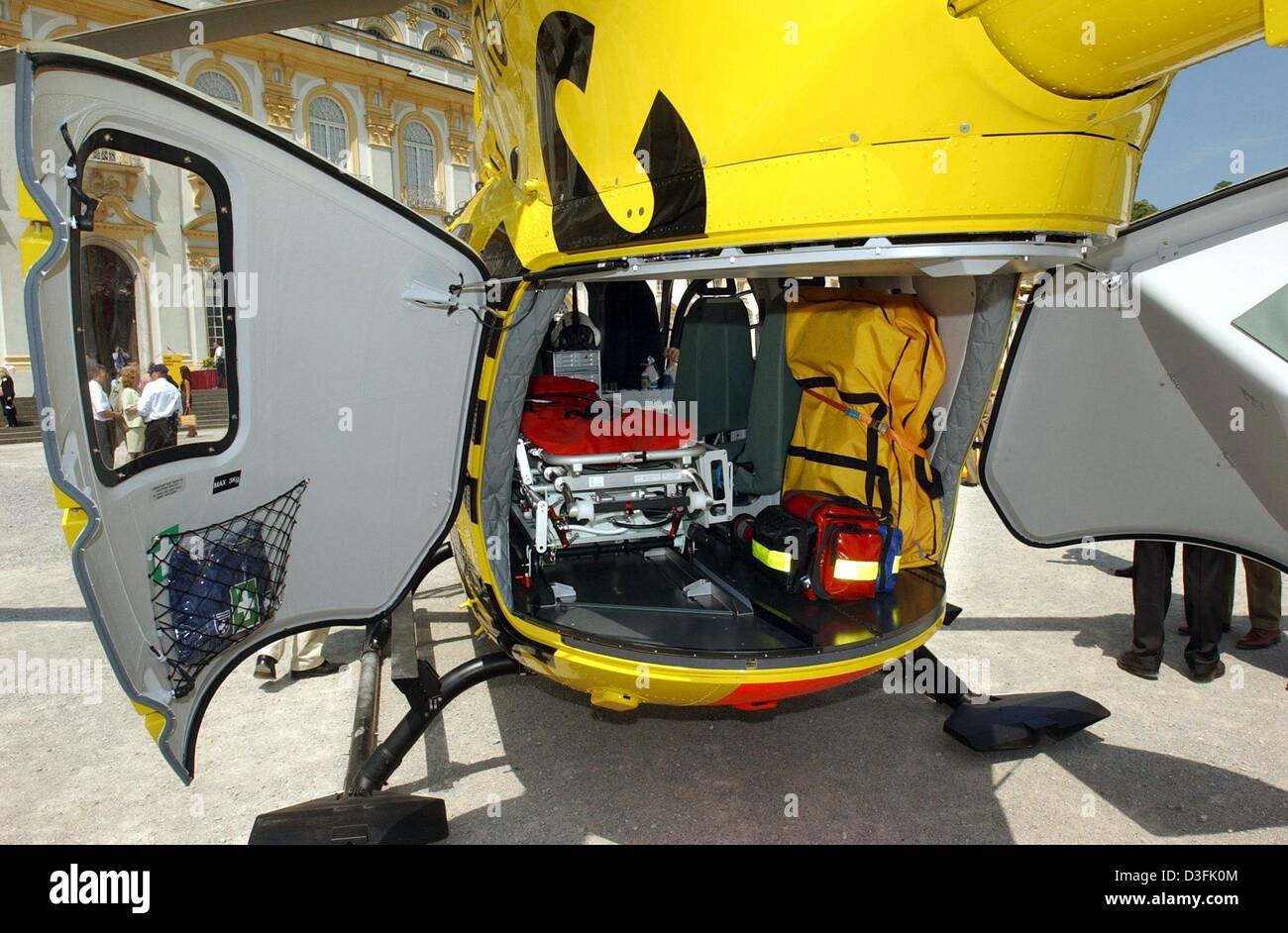 (dpa) - One of the two new rescue helicopter of the type Eurocopter EC ...