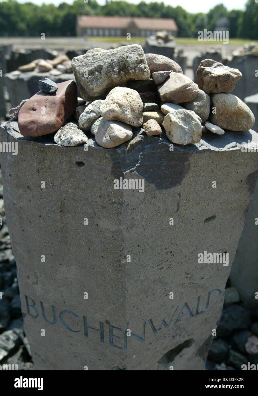 (dpa) - Black basalt stones form the memorial for the killed Sinti and ...