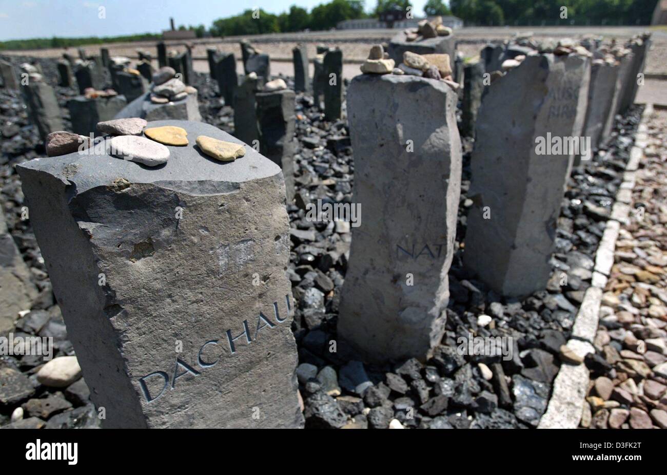 (dpa) - Black basalt stones form the memorial for the killed Sinti and ...