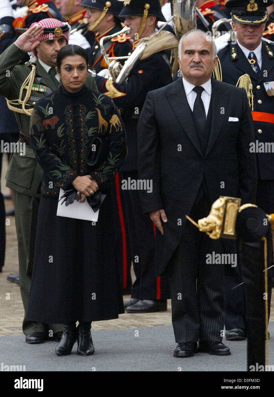 (dpa) - Prince Hassan bin Talal and Princess Sarvath of Jordan arrive ...