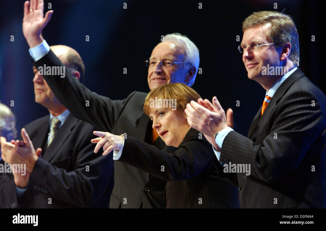 (dpa) - Angela Merkel, Leader of the German Christian Democratic Union ...