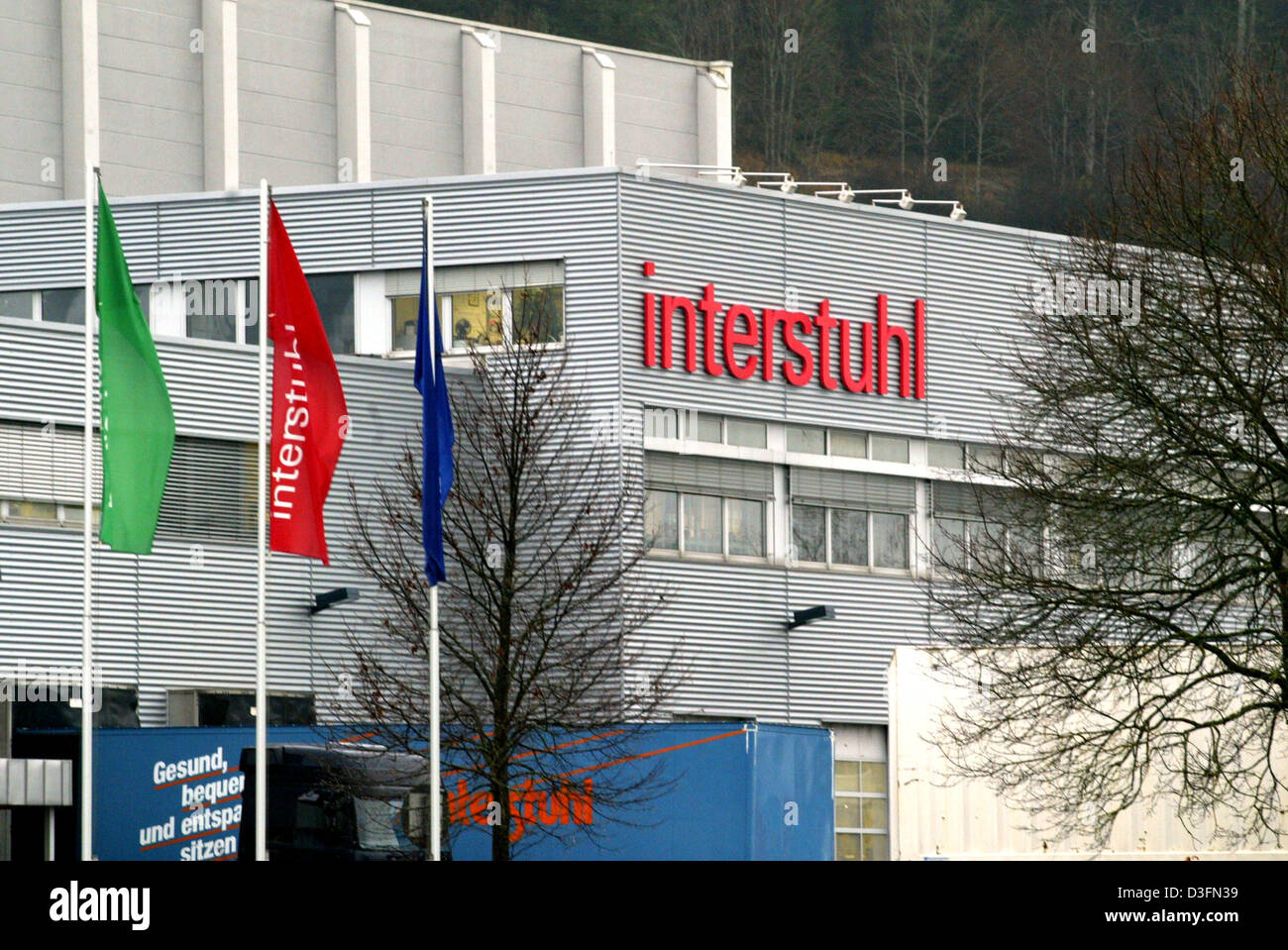 (dpa) - The photo shows the plant of furniture producer Interstuhl in ...