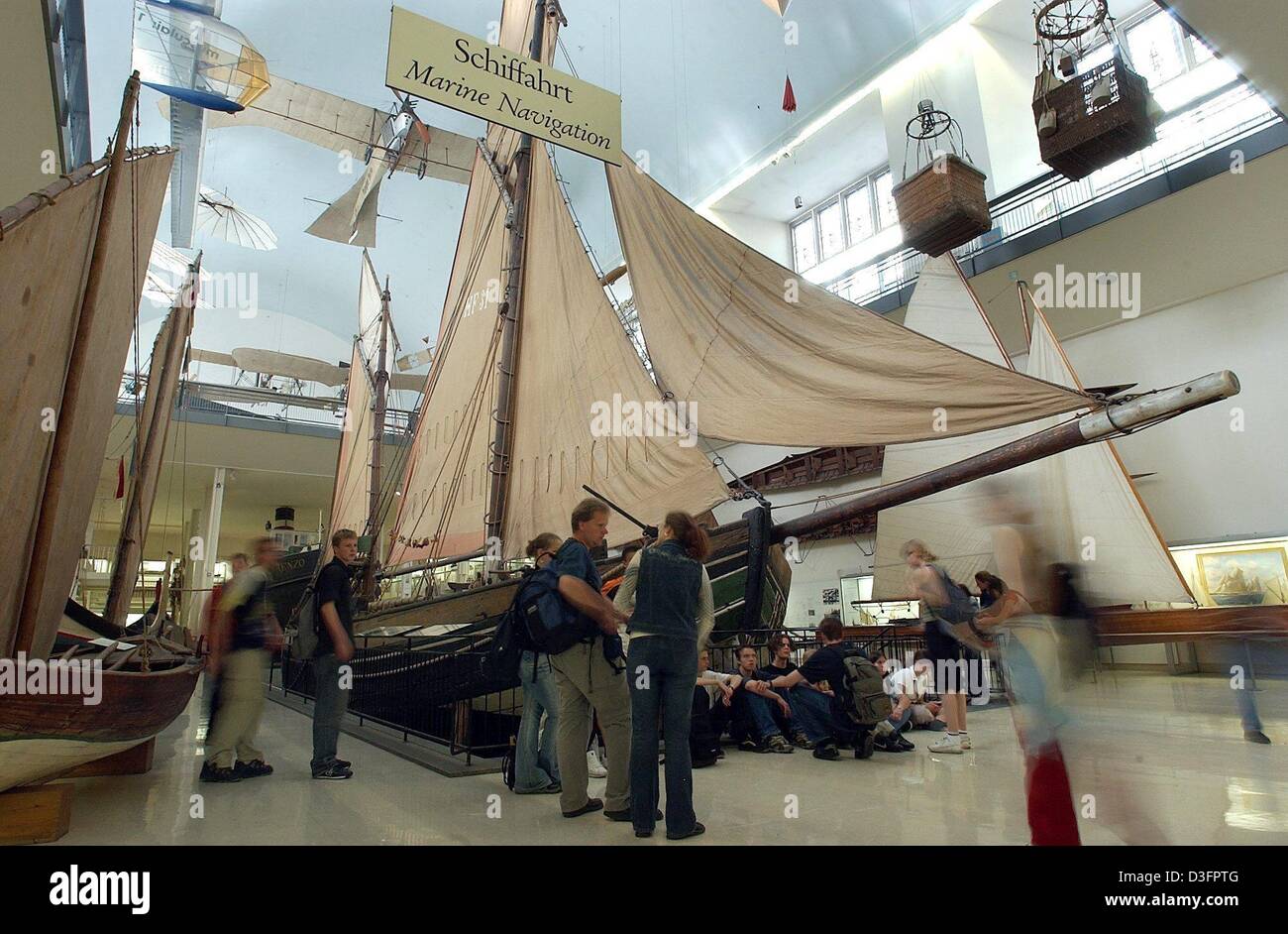 (dpa) - Historic fishing vessels are on display in the Marine ...