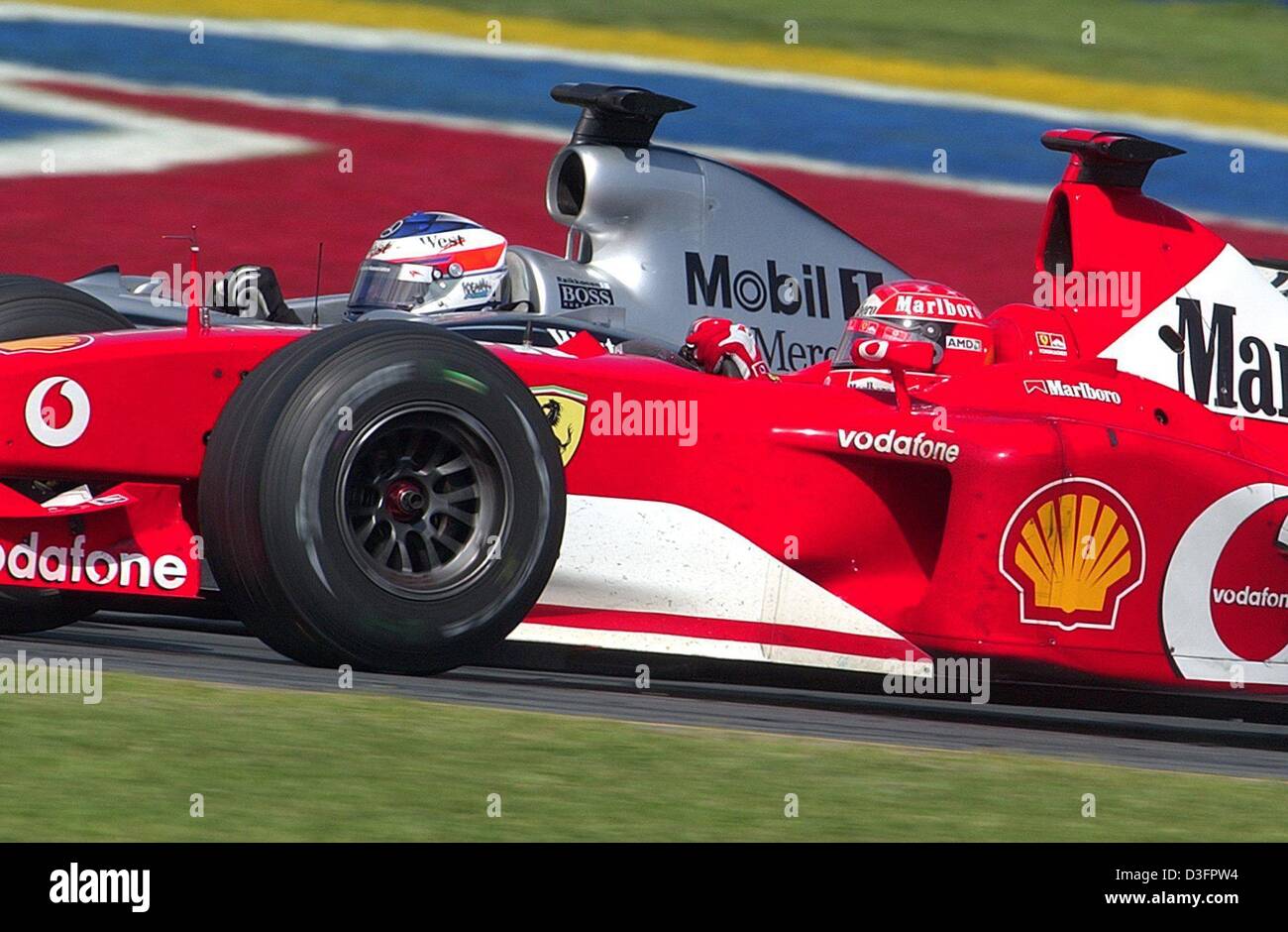(dpa) - German formula one world champion Michael Schumacher (front ...