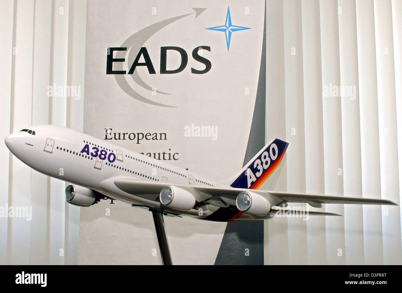 (dpa) - A model of the new Airbus A380 is pictured in the plant of the ...