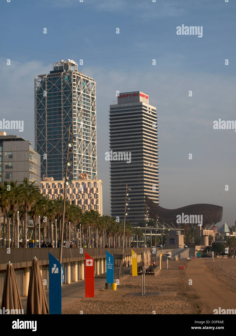 The Beachfront and hotels in Barcelona, Spain Stock Photo - Alamy