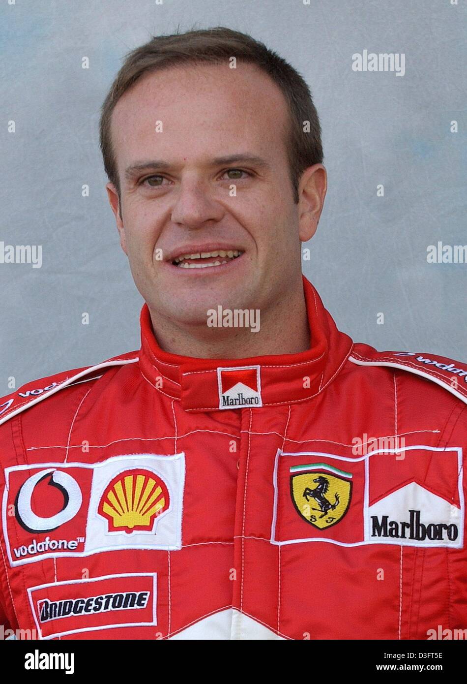 (dpa) - Brazilian formula one pilot Rubens Barrichello (Ferrari) poses ...