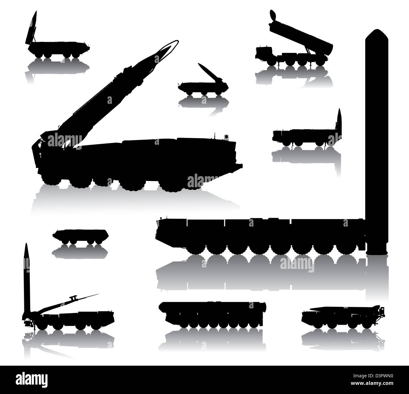 Military missile launcher truck Cut Out Stock Images & Pictures - Alamy