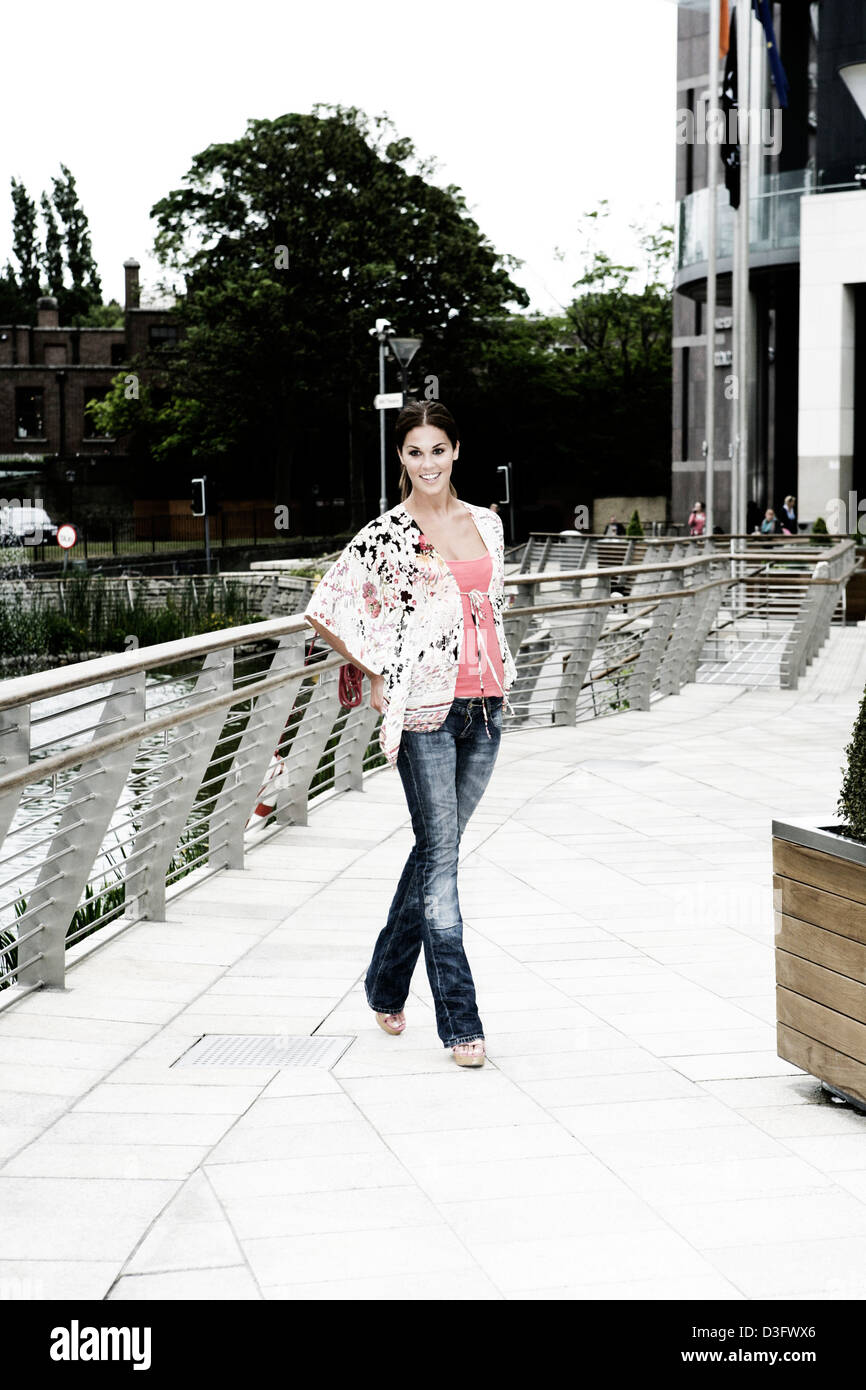 Glenda Gilson, Irish model and television presenter posing for pictures ...