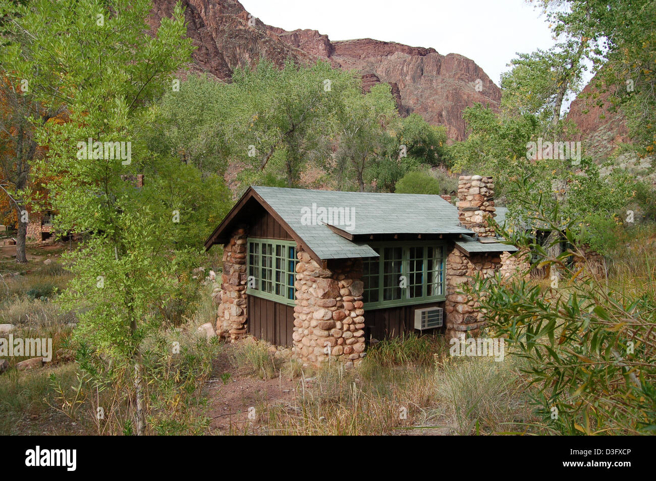 Phantom Ranch, designed by Mary Colter, is located near the Colorado ...
