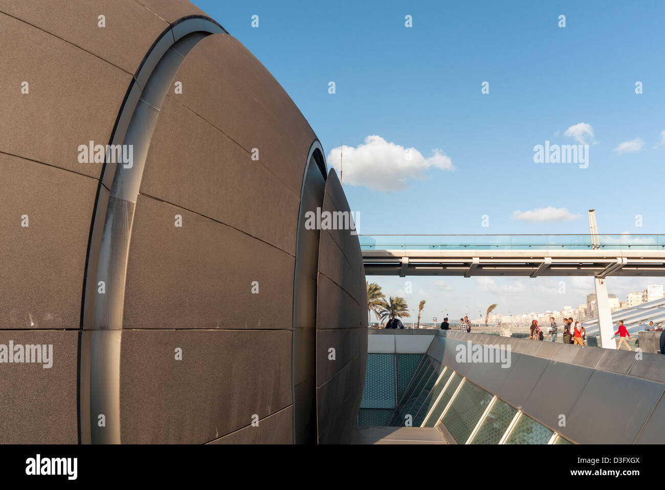 Alexandria library snohetta alexandria egypt hi-res stock photography ...