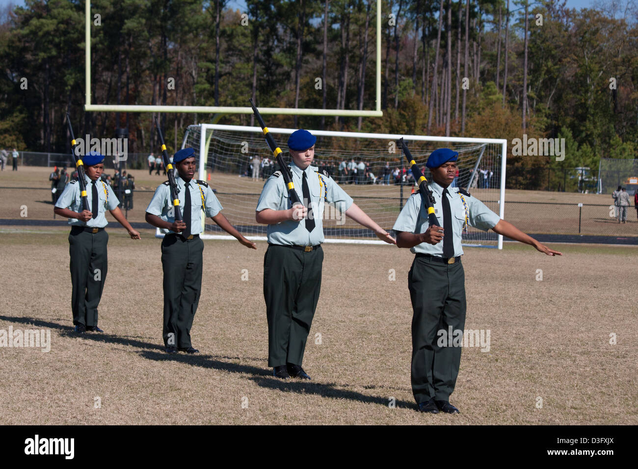JROTC Male Drill Competition With Weapon Stock Photo - Alamy