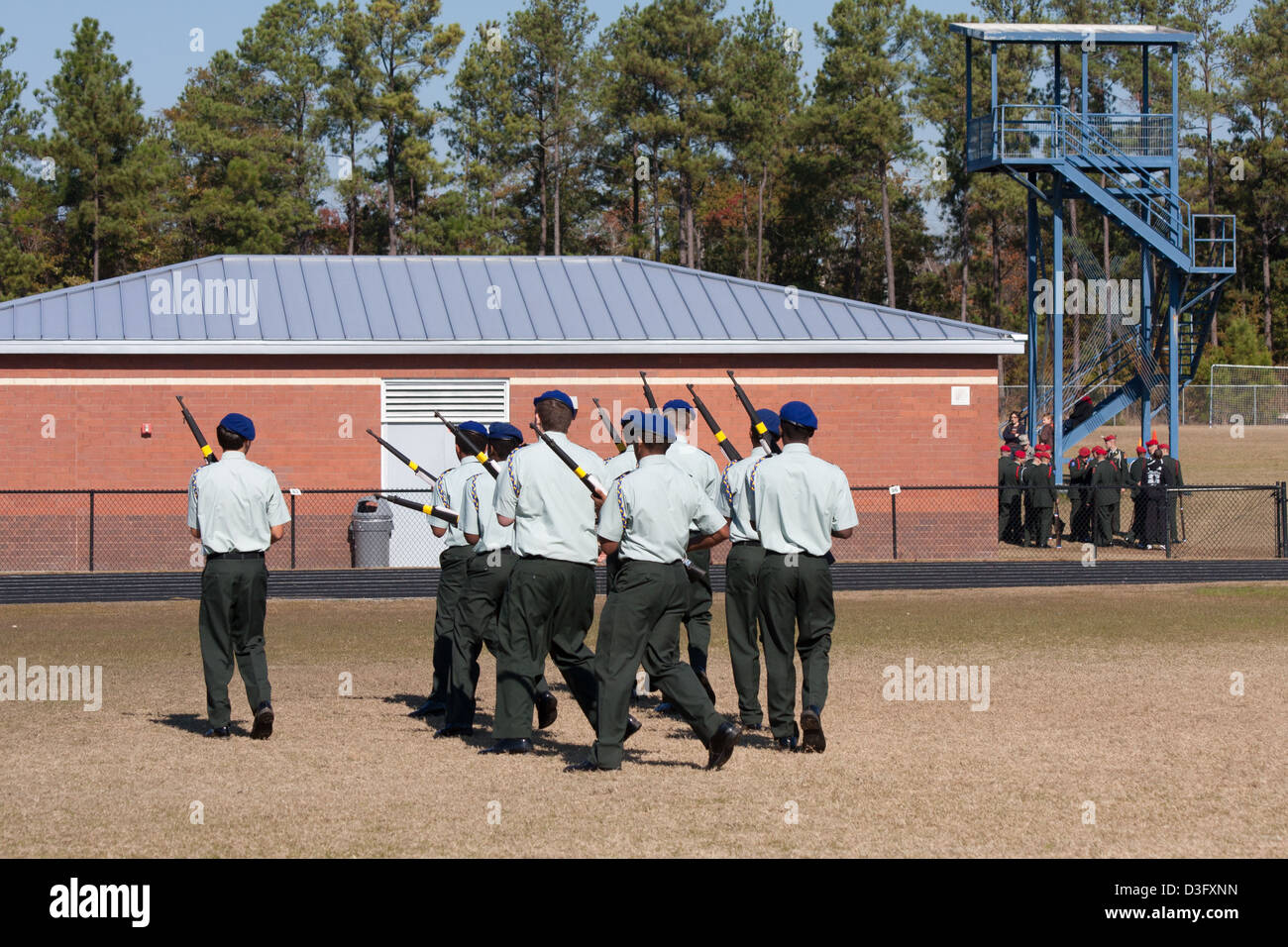 JROTC Male Drill Competition With Weapon Stock Photo - Alamy
