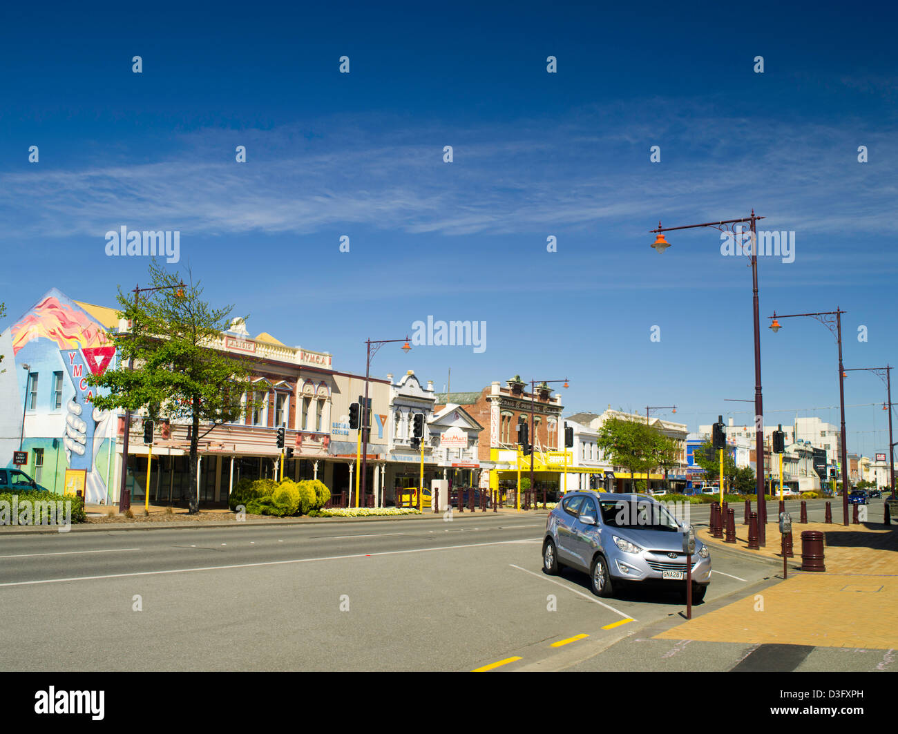 Commercial advertisement cityscape ad invercargill hi-res stock ...