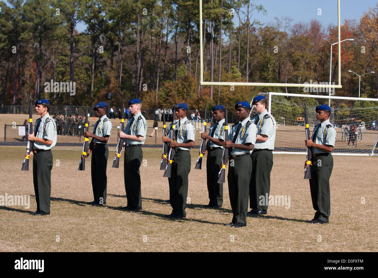 JROTC Male Drill Competition With Weapon Stock Photo - Alamy