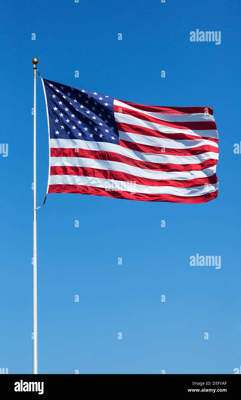 American flag blowing in the wind hi-res stock photography and images ...