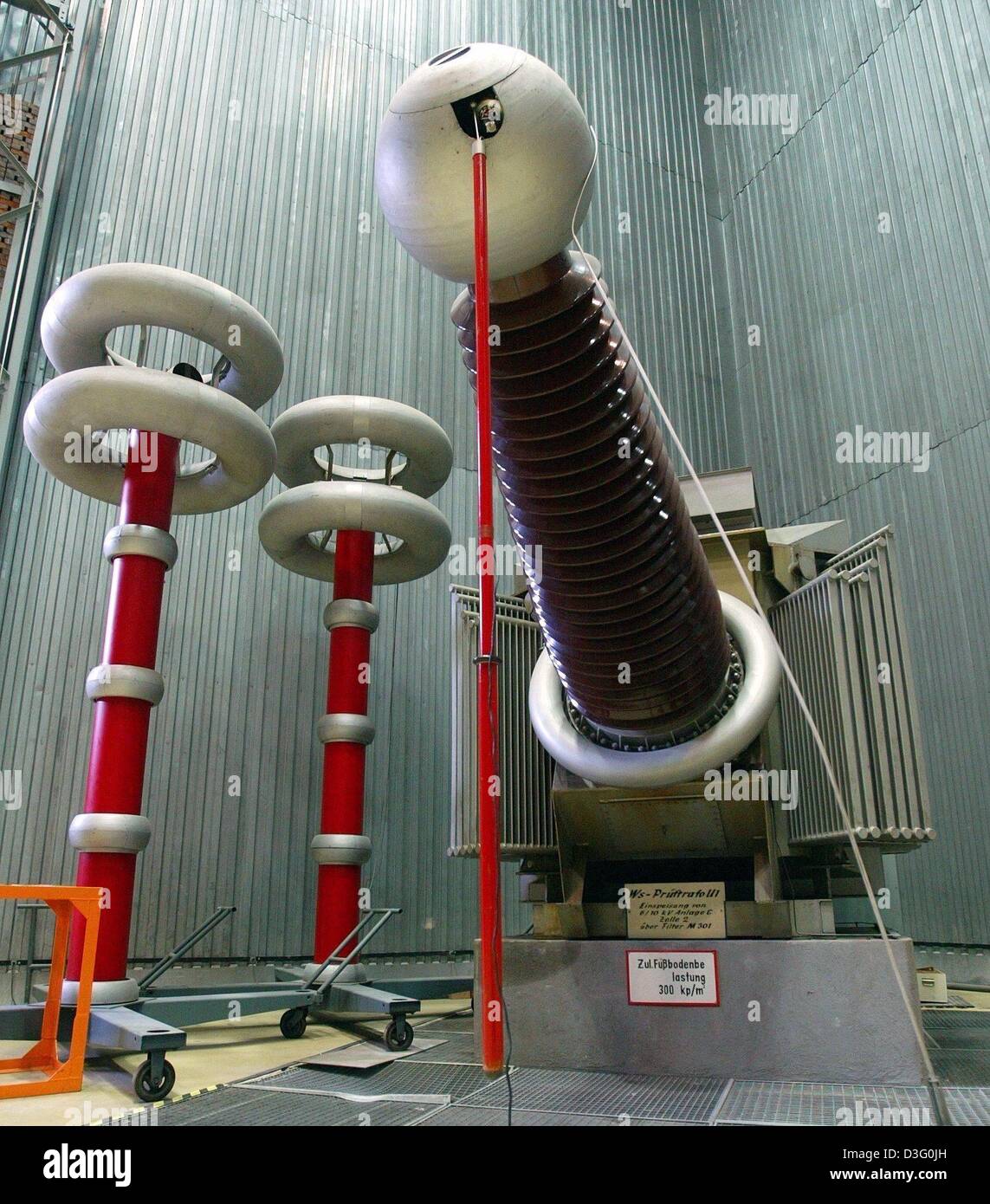 (dpa) - A high voltage test control unit pictured at the company ABB ...