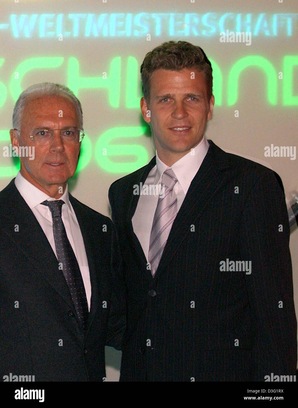 (dpa) - Soccer pro Oliver Bierhoff (R) is appointed official ambassador ...