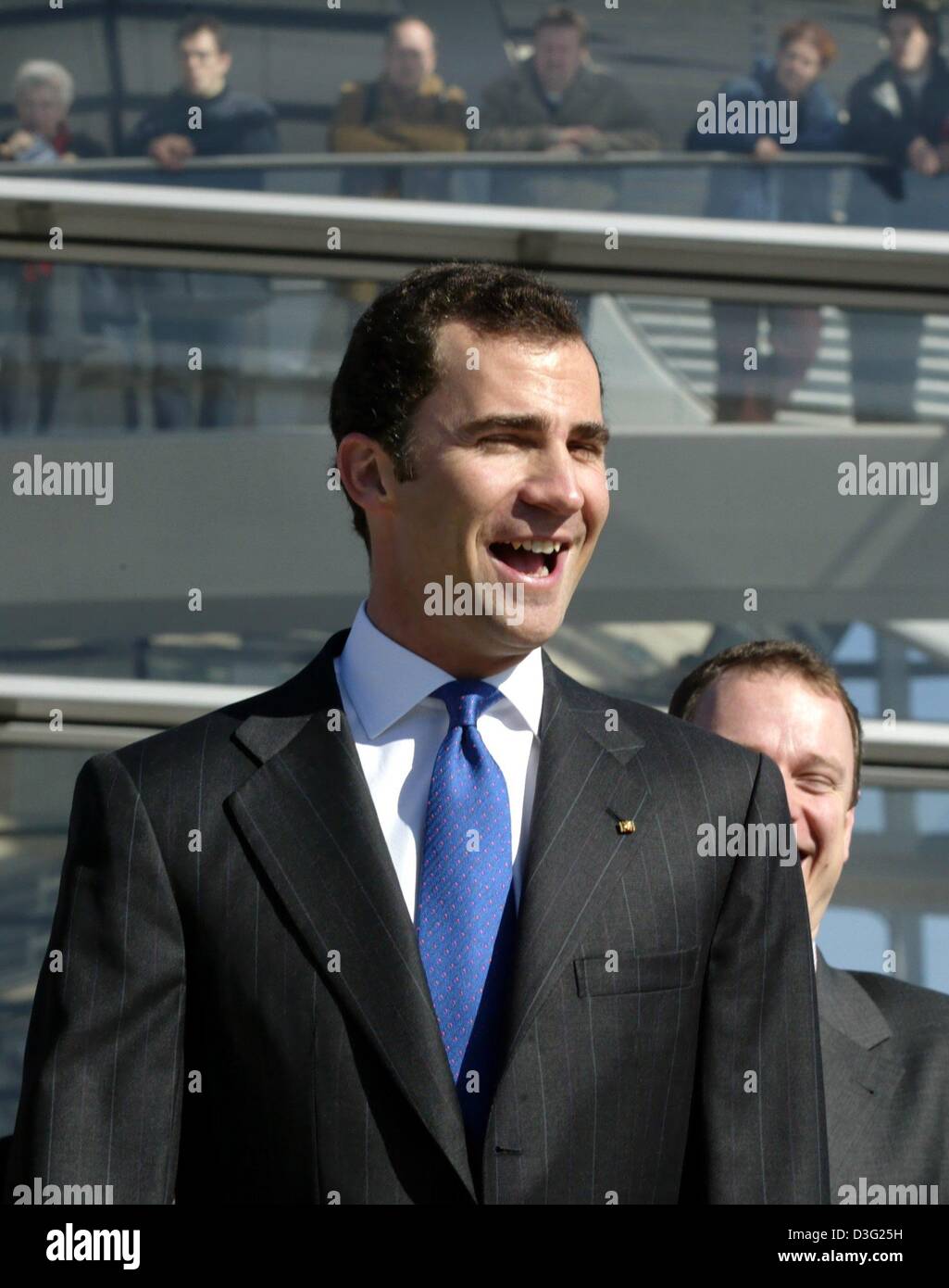 (dpa) - Prince Felipe de Borbon, Spain's heir to the throne, smiles as ...