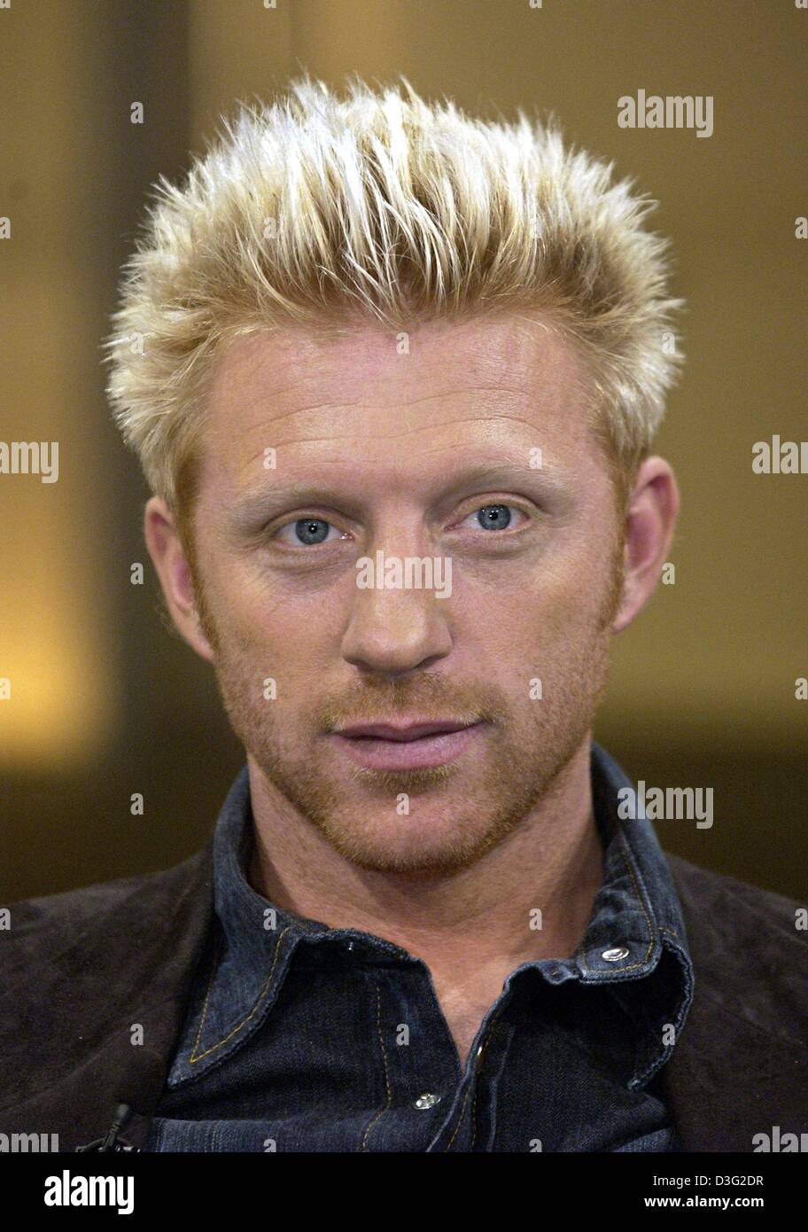 (dpa) - German tennis star Boris Becker pictured during a TV talkshow ...