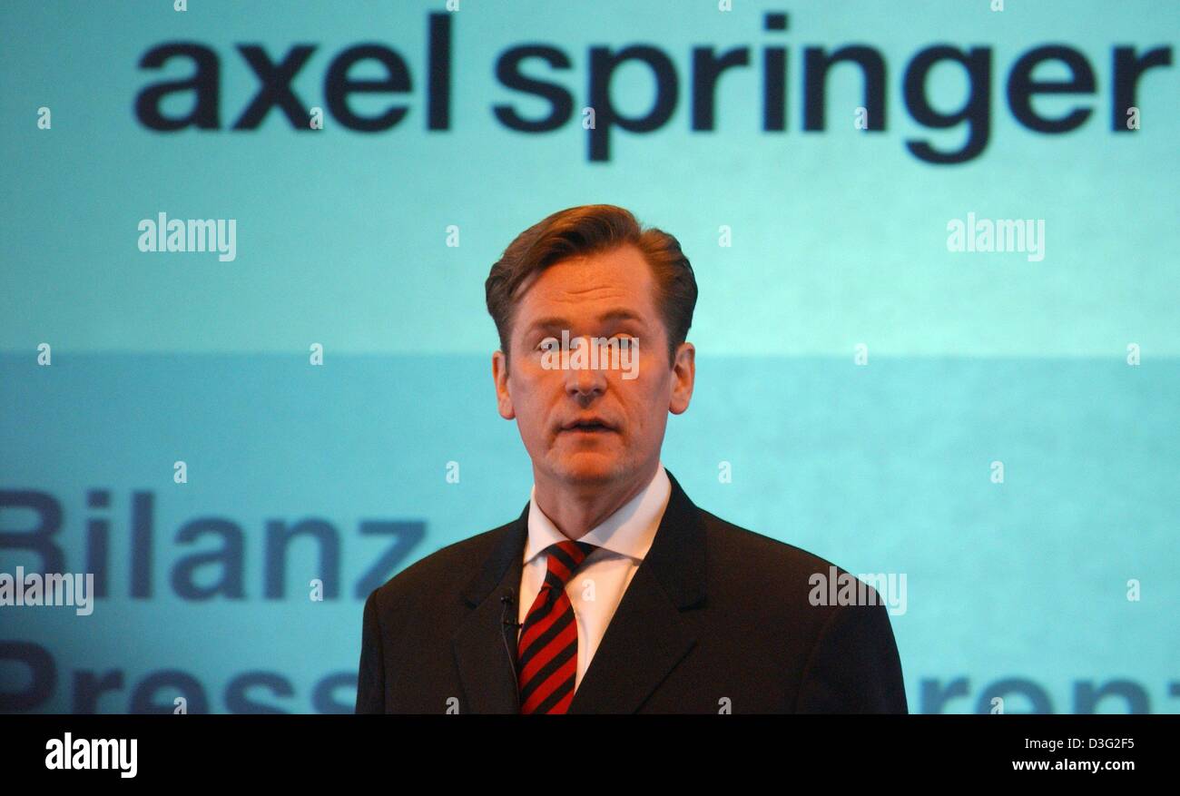 (dpa) - Mathias Doepfner, CEO of the Axel Springer publishing house ...