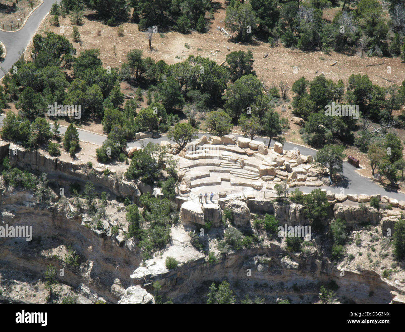 Mather Point Amphitheater offers visitors an aerial view of the Grand ...