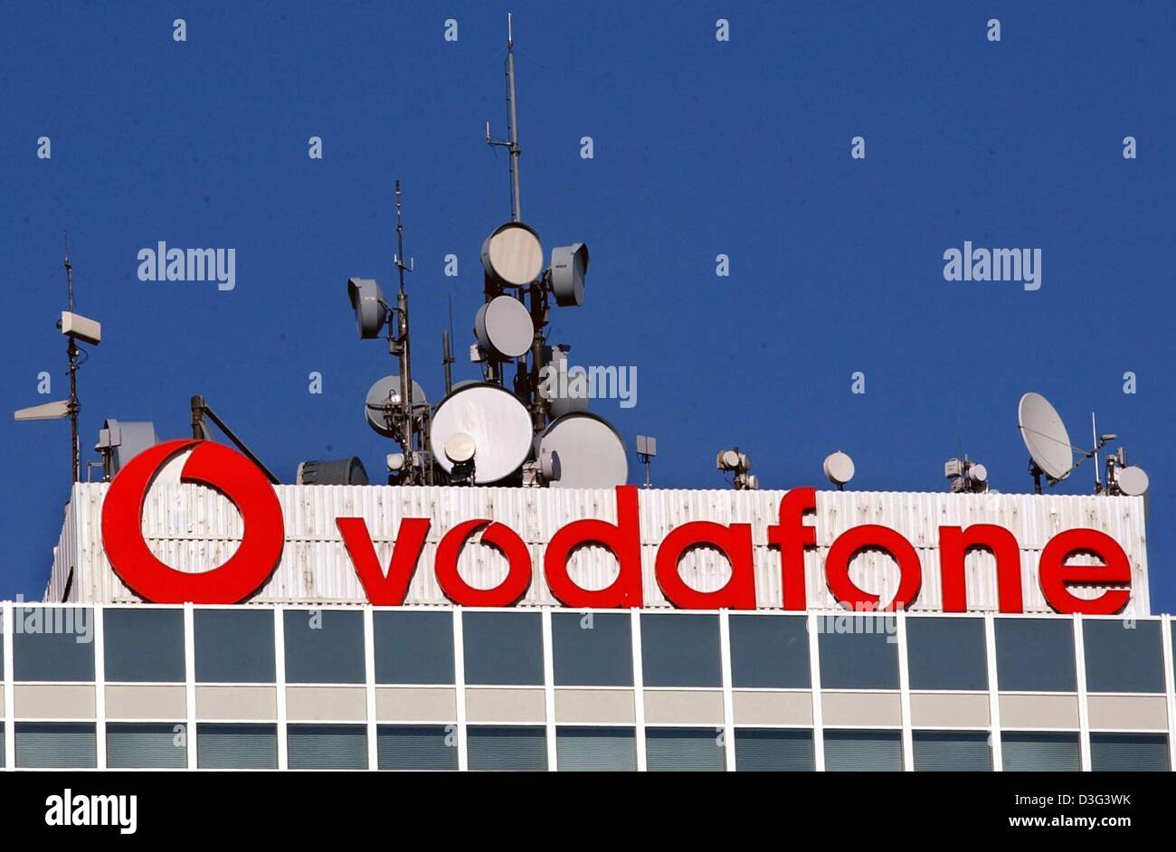 (dpa) - The top of the vodafone headquarters in Duesseldorf, Germany ...