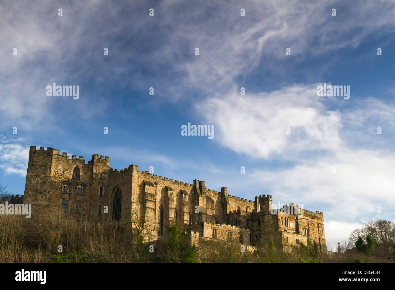 Durham Castle, a Norman built 'Motte and Bailey' style castle from the ...