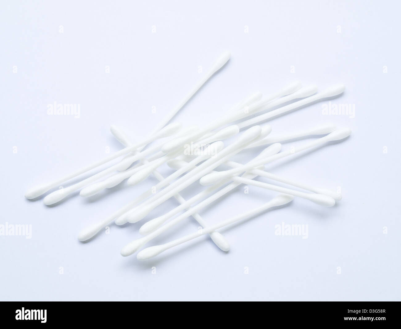 White cotton buds isolated on white background Stock Photo - Alamy