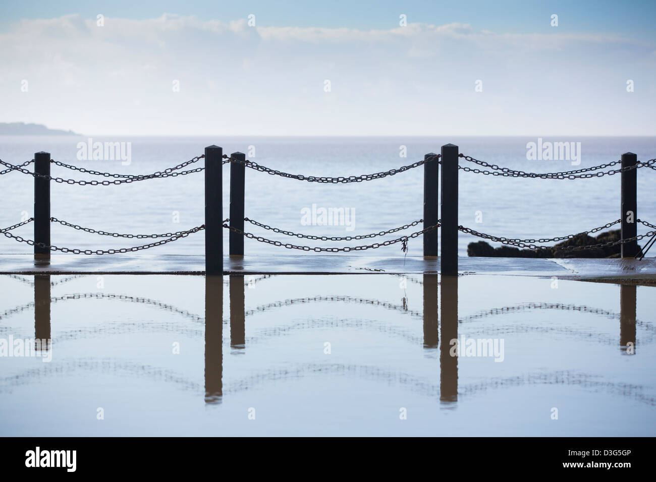 Fence in water sea hi-res stock photography and images - Alamy
