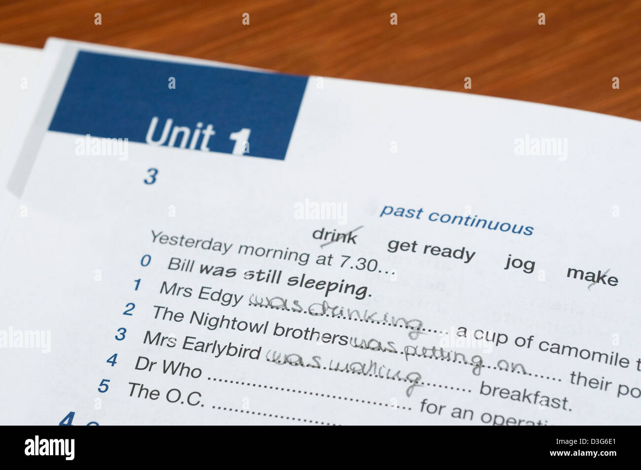 English learning exercise book Stock Photo - Alamy English learning exercise book Stock Photo - Alamy