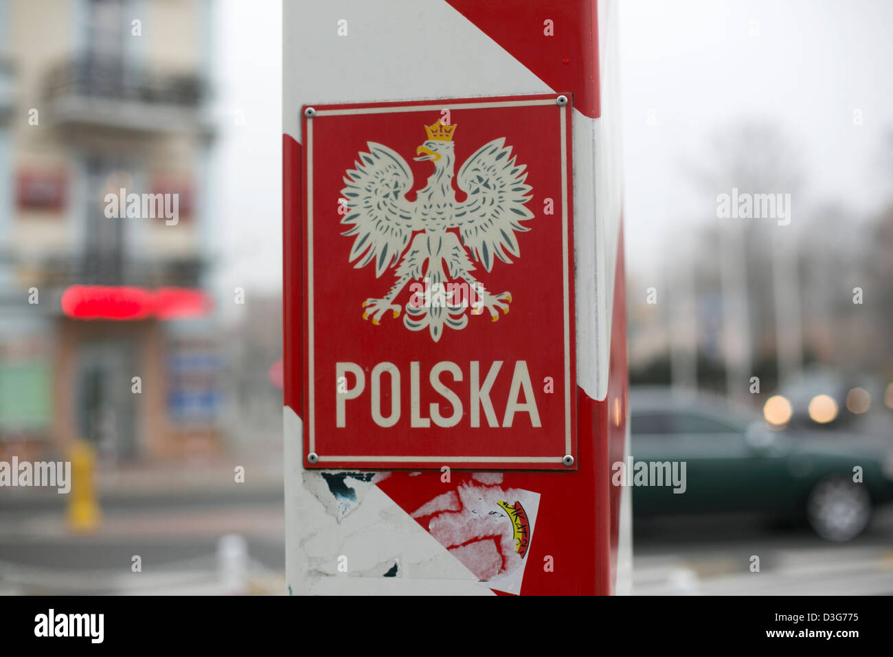 slubice poland border sign Stock Photo - Alamy