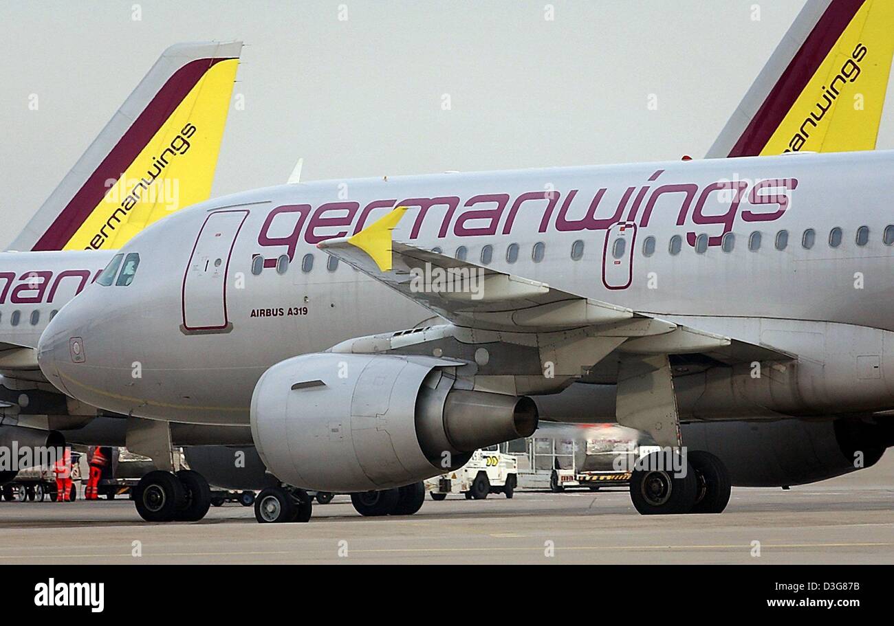 (dpa) - Airplanes of the leading German low cost carrier Germanwings ...