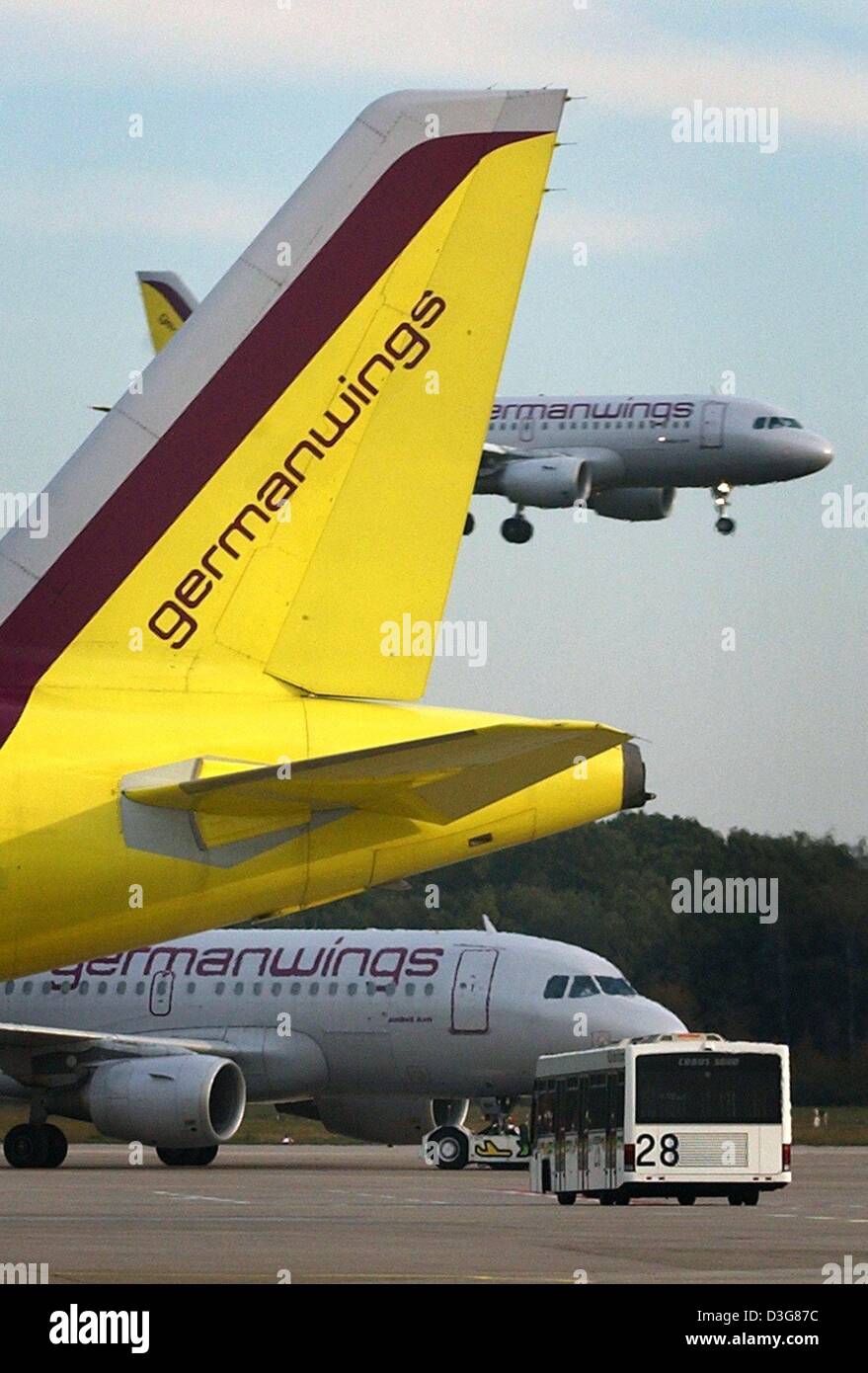 (dpa) - Airplanes of the leading German low cost carrier Germanwings ...