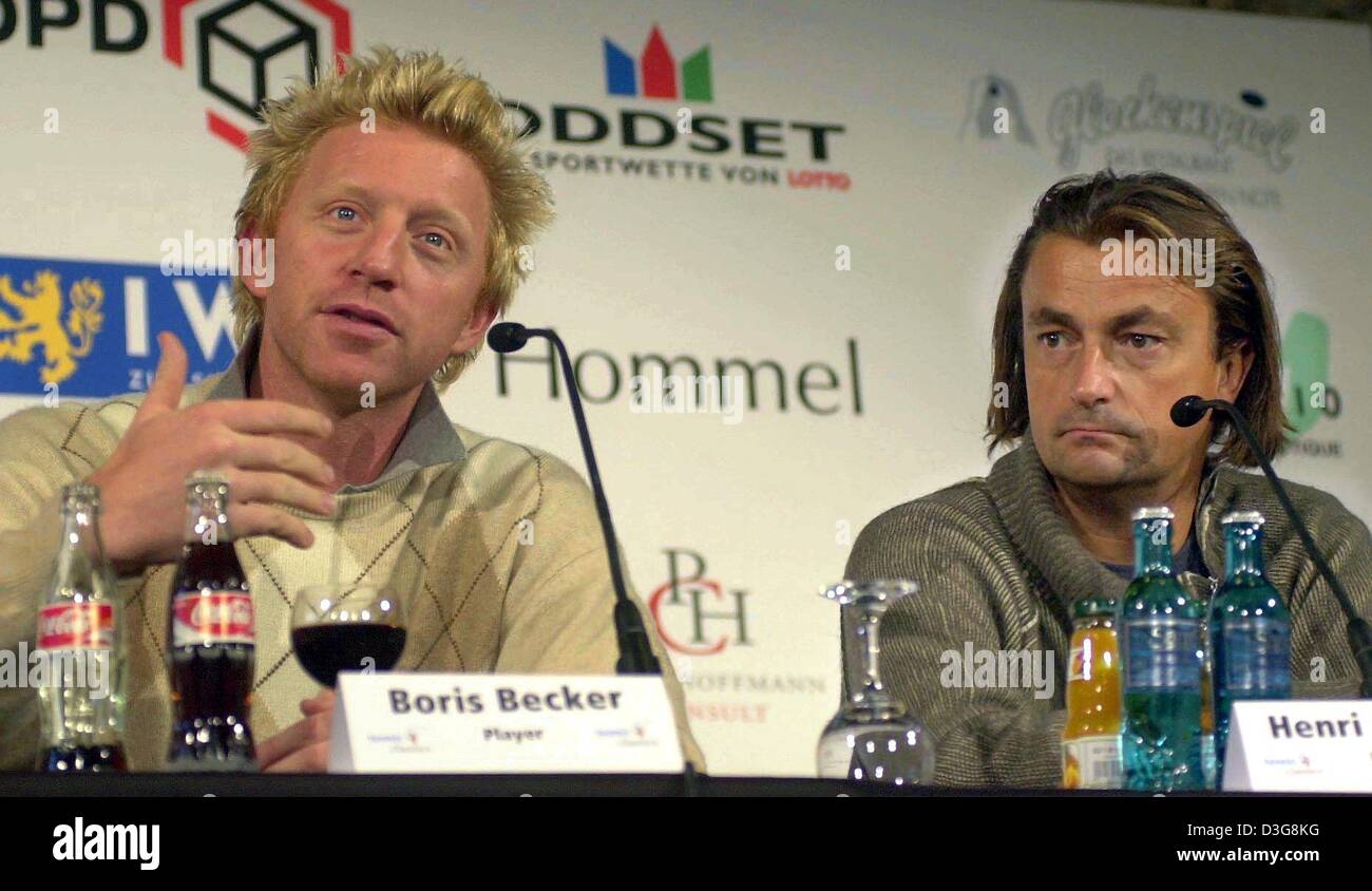 (dpa) - Former German tennis star Boris Becker and French player Henri ...
