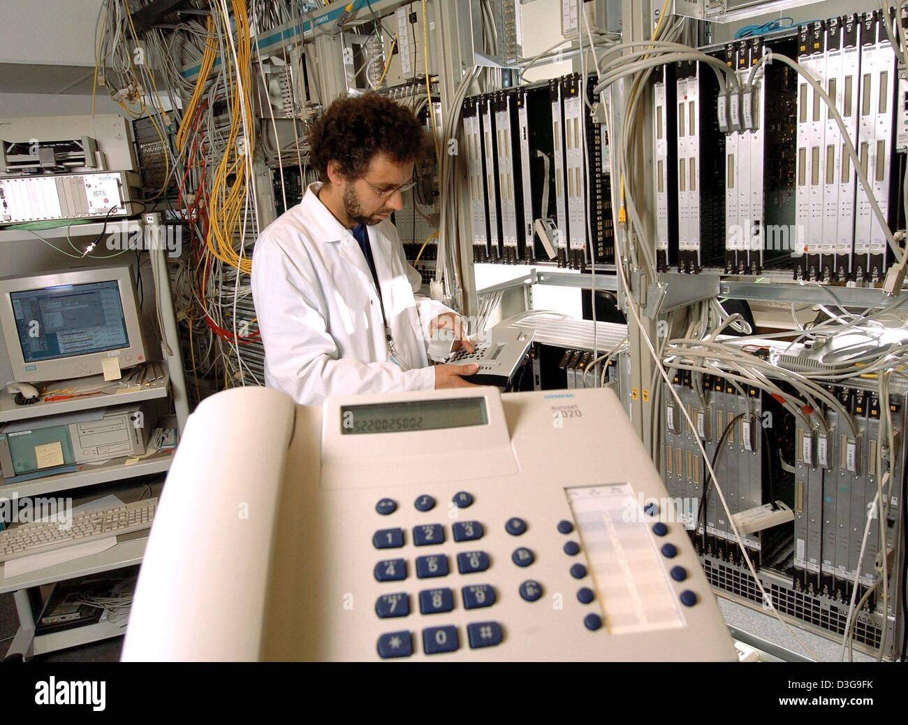 (dpa) - System tester Uwe Grothe checks a newly developed system of ...