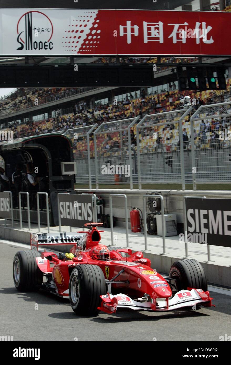 (dpa) - German Formula 1 driver Michael Schumacher (team Ferrari ...