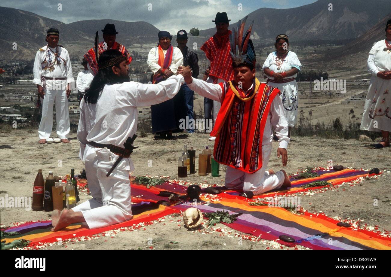 (dpa files) - Two healers carry out a ritual while shamans and medicine ...