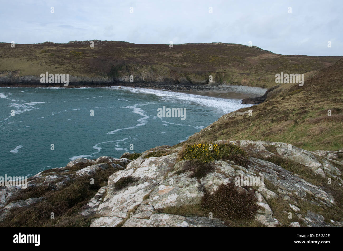 The Welsh Coastal Path near Whitesands in Pembrokeshire, Wales Stock ...