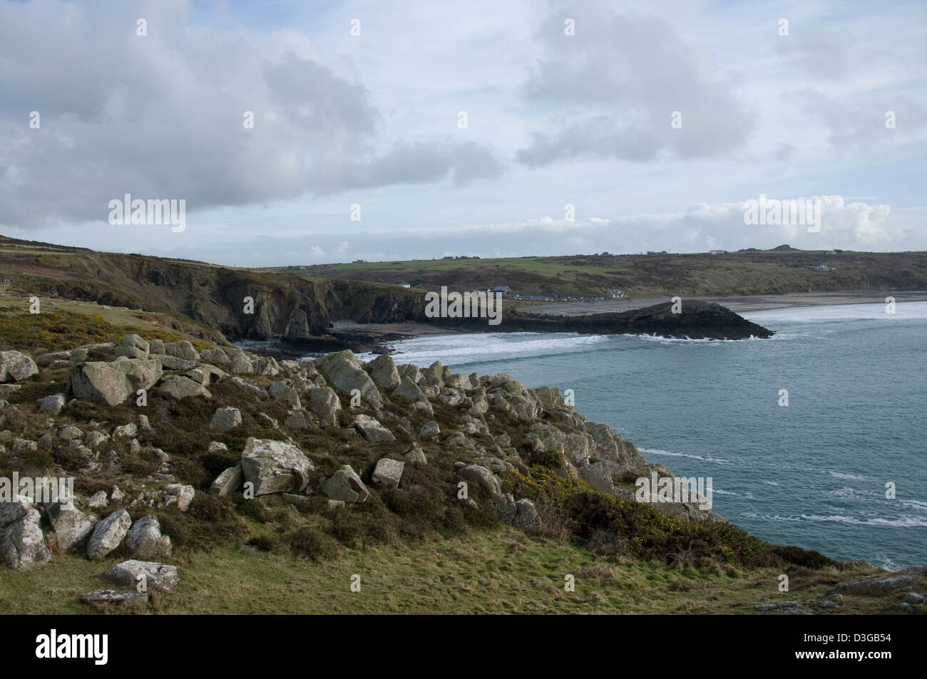 The Welsh Coastal Path near Whitesands in Pembrokeshire, Wales Stock ...