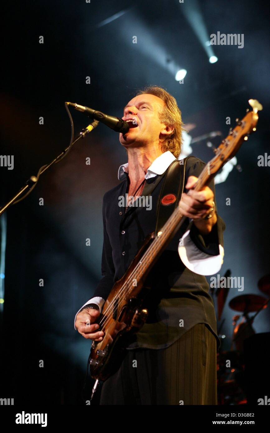 (dpa) - British musician Sting performs during a concert at Colorline ...